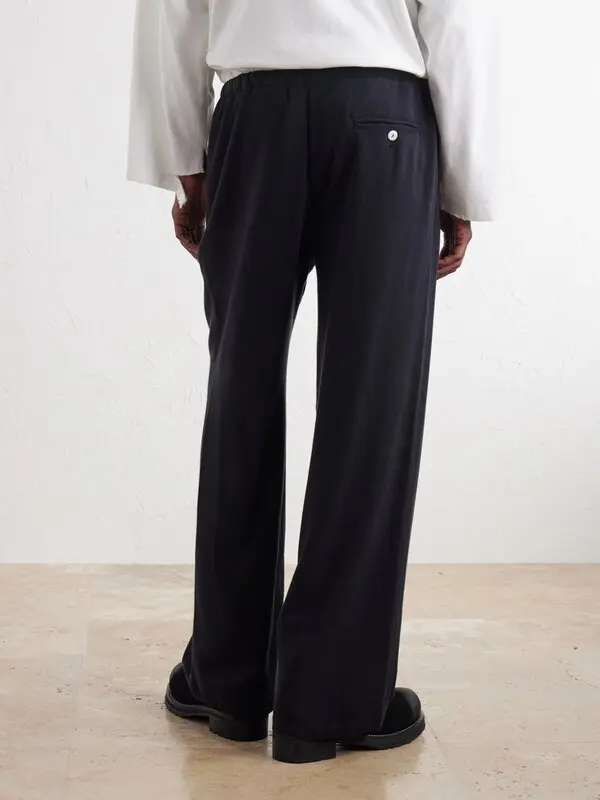 SECOND / LAYER Straight-leg Drawstring Lyocell-twill Trousers