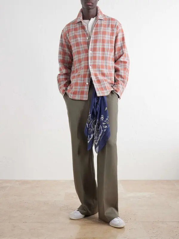 SECOND / LAYER Checked Cotton-flannel Shirt