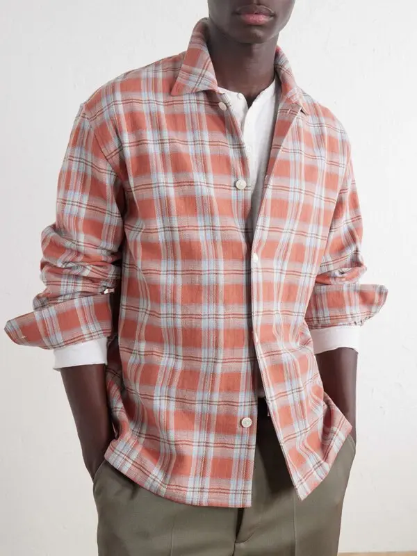 SECOND / LAYER Checked Cotton-flannel Shirt