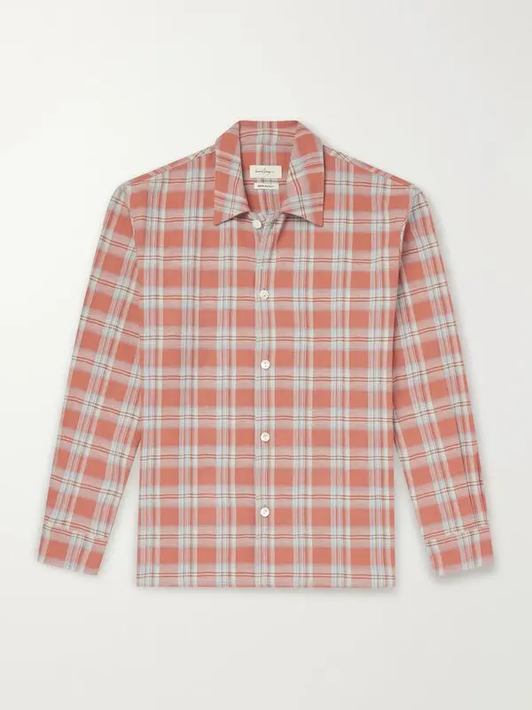 SECOND / LAYER Checked Cotton-flannel Shirt