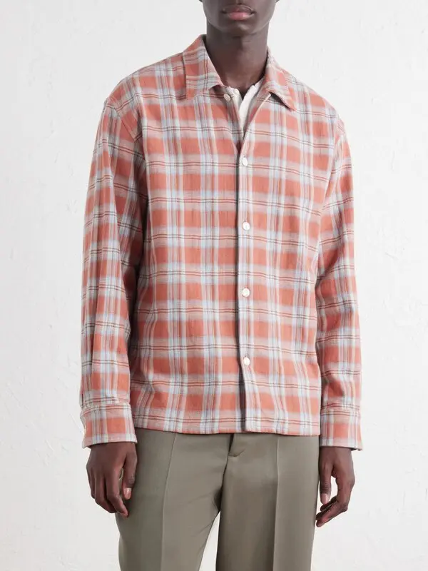 SECOND / LAYER Checked Cotton-flannel Shirt