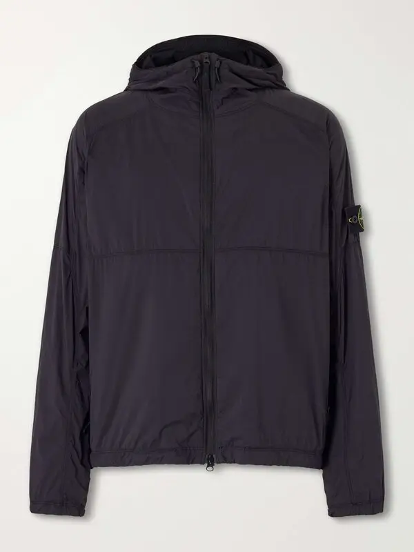 Stone Island Hooded Shell Jacket - Black