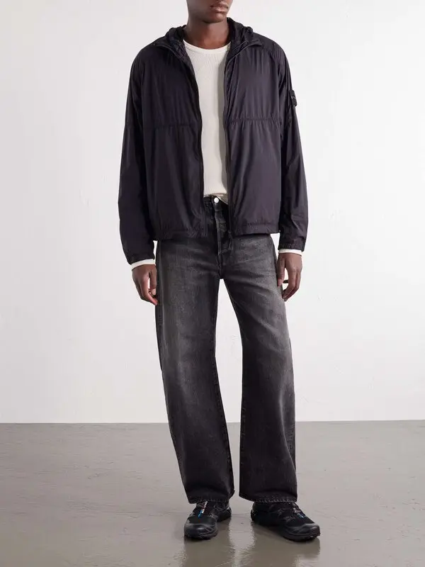 Stone Island Hooded Shell Jacket - Black