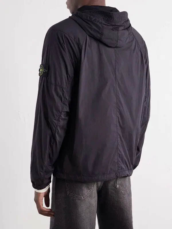 Stone Island Hooded Shell Jacket - Black