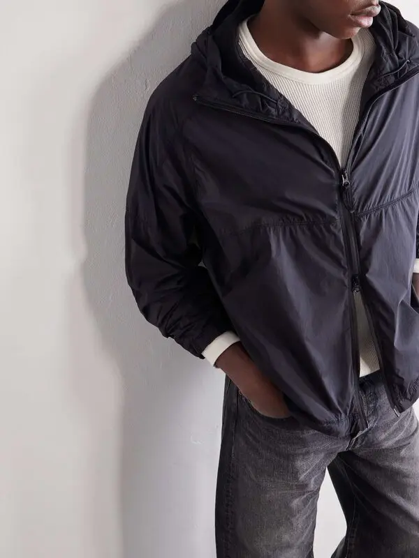 Stone Island Hooded Shell Jacket - Black