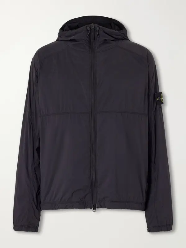Stone Island Hooded Shell Jacket - Black