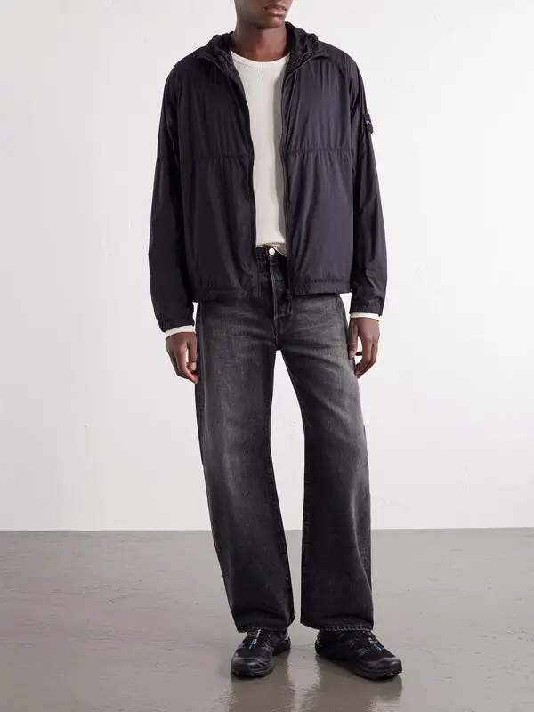 Stone Island Hooded Shell Jacket - Black
