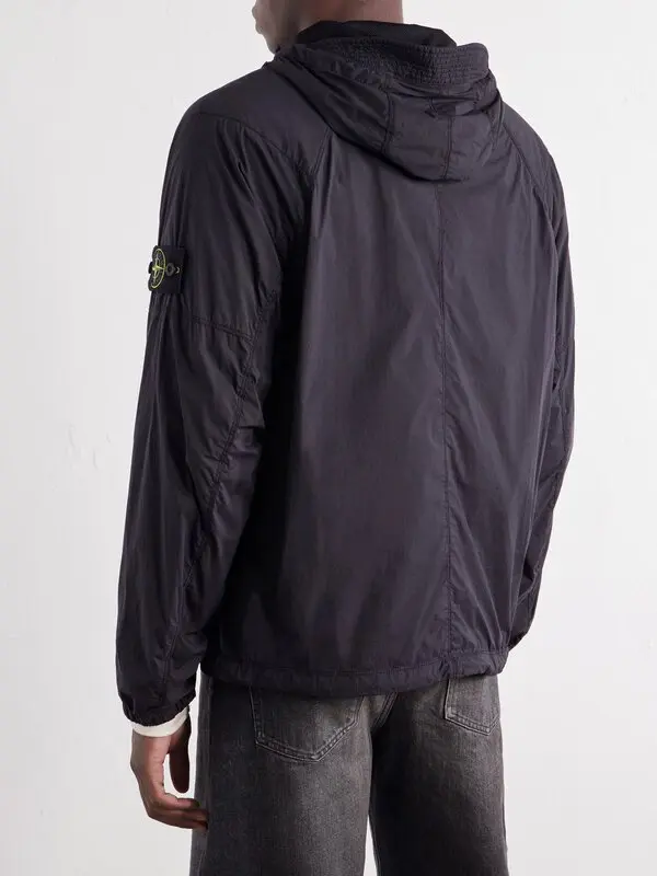 Stone Island Hooded Shell Jacket - Black