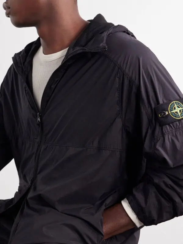 Stone Island Hooded Shell Jacket - Black