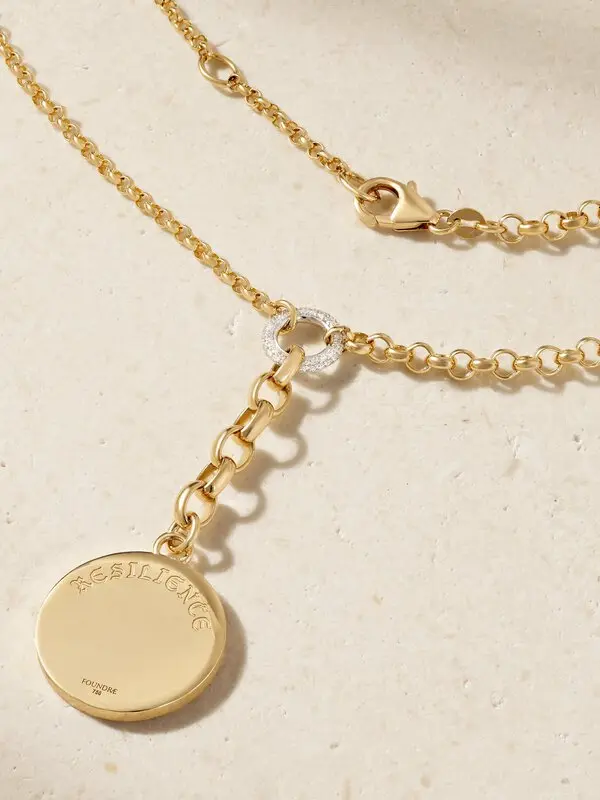 FOUNDRAE Resilience 18-karat Diamond Pendant Necklace