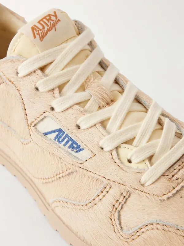 AUTRY Windspin Shell-trimmed Calf Hair Sneakers