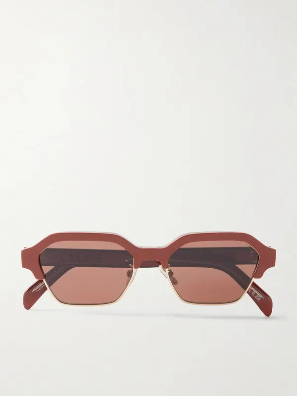 Celine Square-frame Acetate Sunglasses - Brown