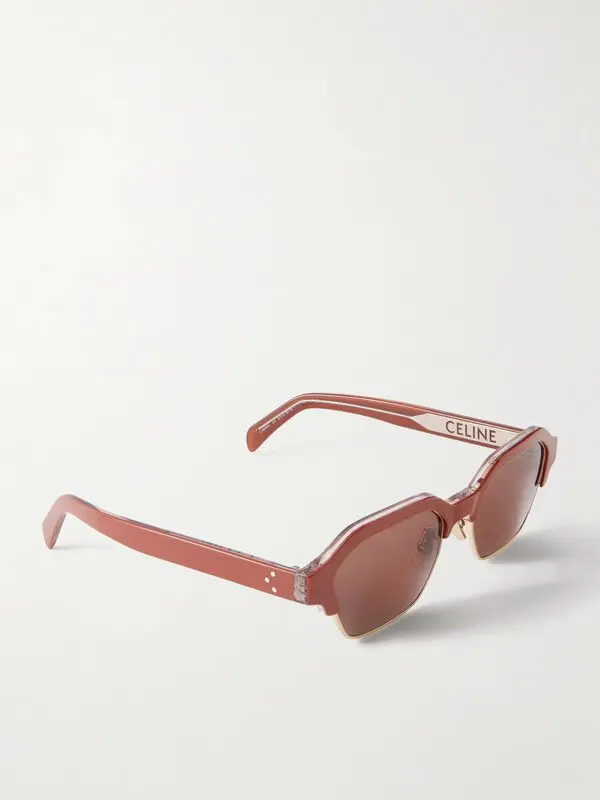 Celine Square-frame Acetate Sunglasses - Brown