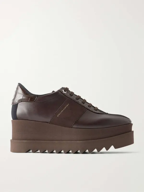 Stella McCartney Snake-effect Leather Sneakers