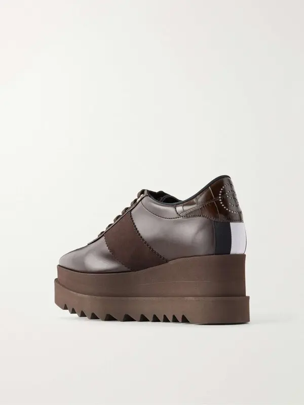 Stella McCartney Snake-effect Leather Sneakers