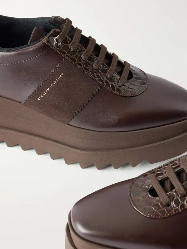 Stella McCartney Snake-effect Leather Sneakers