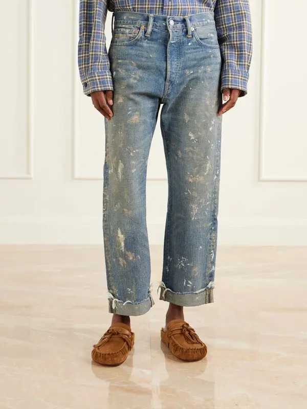 Ralph Lauren Paint-splattered Boyfriend Jeans