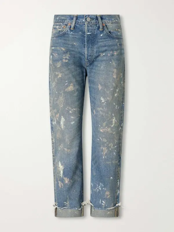 Ralph Lauren Paint-splattered Boyfriend Jeans