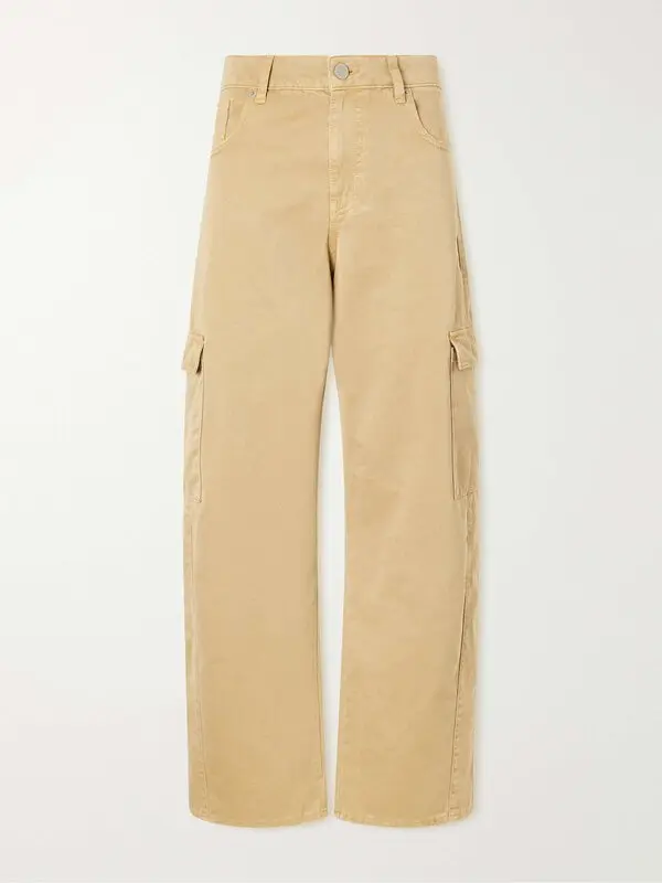LA LIGNE Cargo Barrel High-waist Wide-leg Jeans - Camel