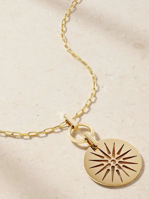 DIANE KORDAS Vergina Sun Nomad 14-karat Pendant Necklace - Gold