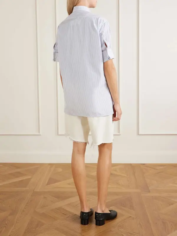 MAISON MARGIELA Striped Cotton-poplin Shirt