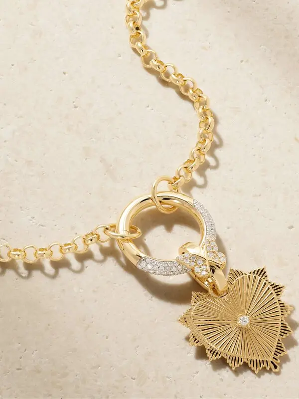 FOUNDRAE True Love 18-karat Diamond Pendant Necklace - Gold