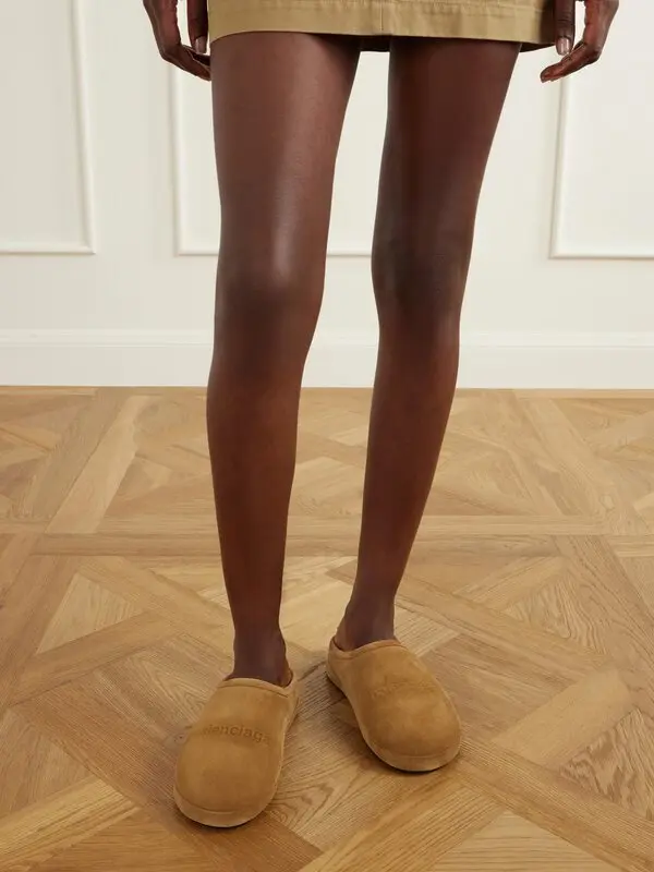 Balenciaga Alaska Suede Slippers