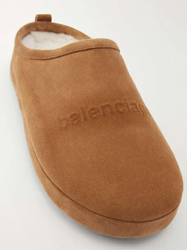 Balenciaga Alaska Suede Slippers