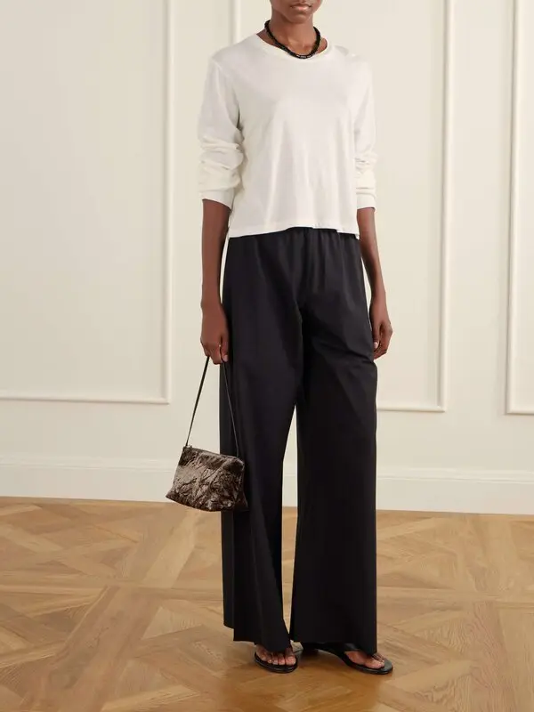 LA LIGNE Colby Cotton-poplin Wide-leg Pants
