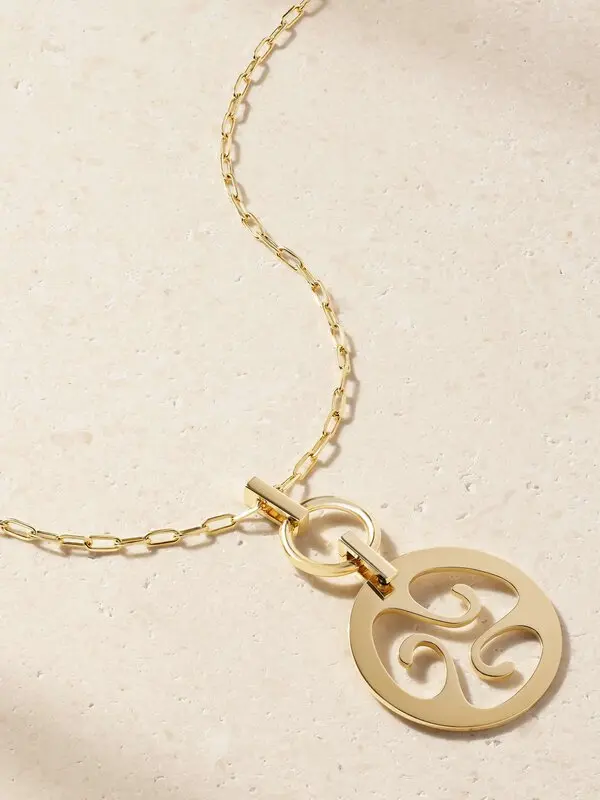 DIANE KORDAS Trippy Nomad 14-karat Pendant Necklace - Gold