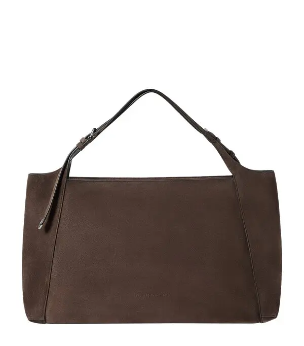 Brunello Cucinelli Suede Sartorial Shopper Tote Bag