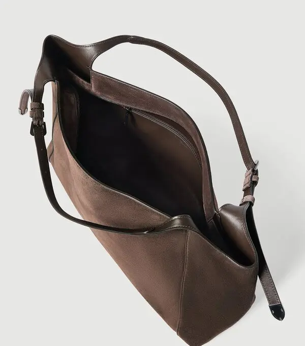Brunello Cucinelli Suede Sartorial Shopper Tote Bag