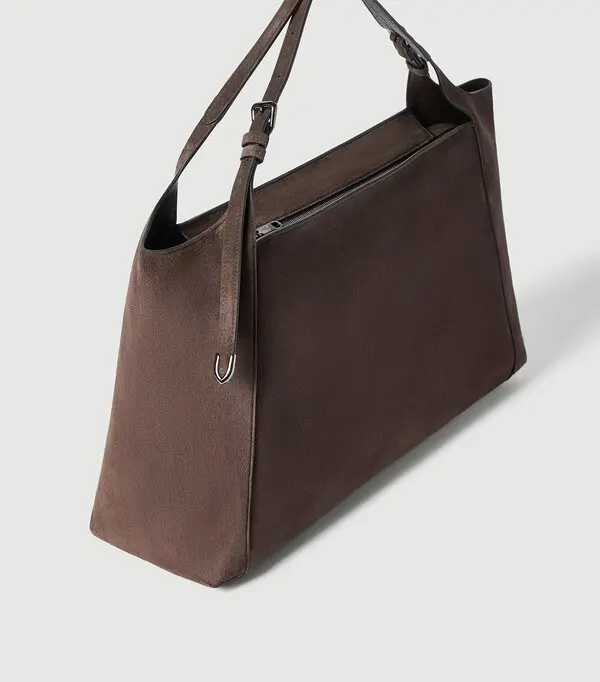 Brunello Cucinelli Suede Sartorial Shopper Tote Bag