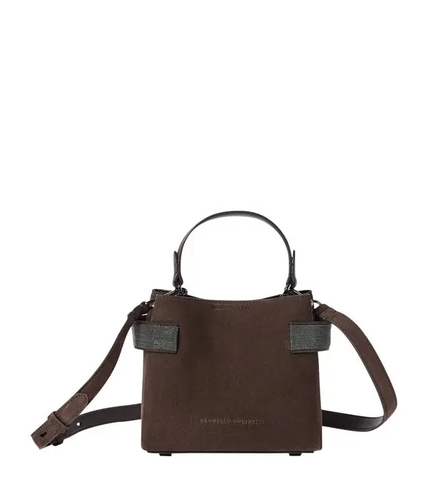 Brunello Cucinelli Small Suede Essence Top-handle Bag