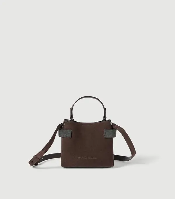 Brunello Cucinelli Small Suede Essence Top-handle Bag