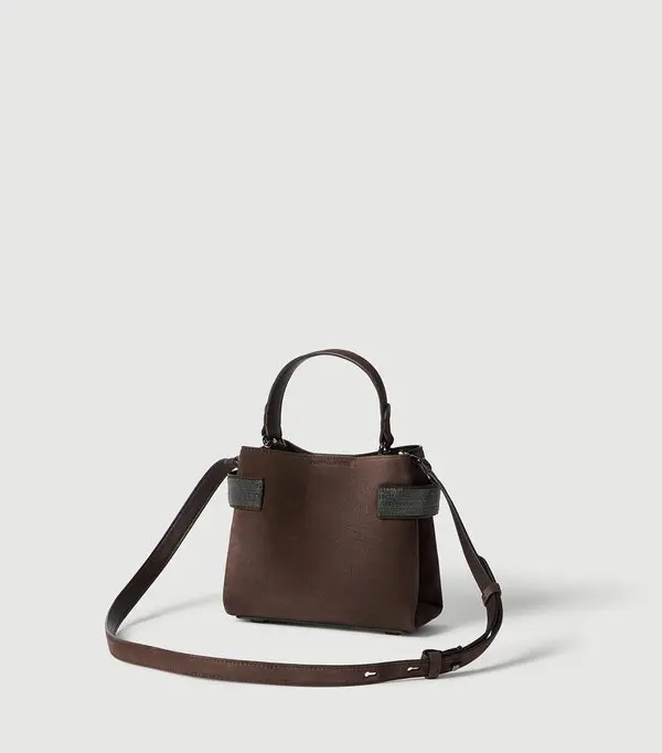 Brunello Cucinelli Small Suede Essence Top-handle Bag