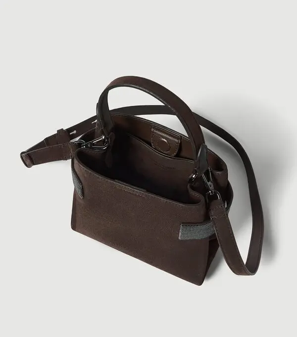 Brunello Cucinelli Small Suede Essence Top-handle Bag