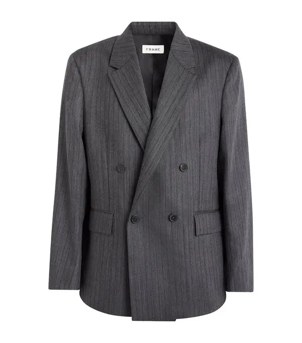 FRAME Wool Twill Pinstripe Blazer