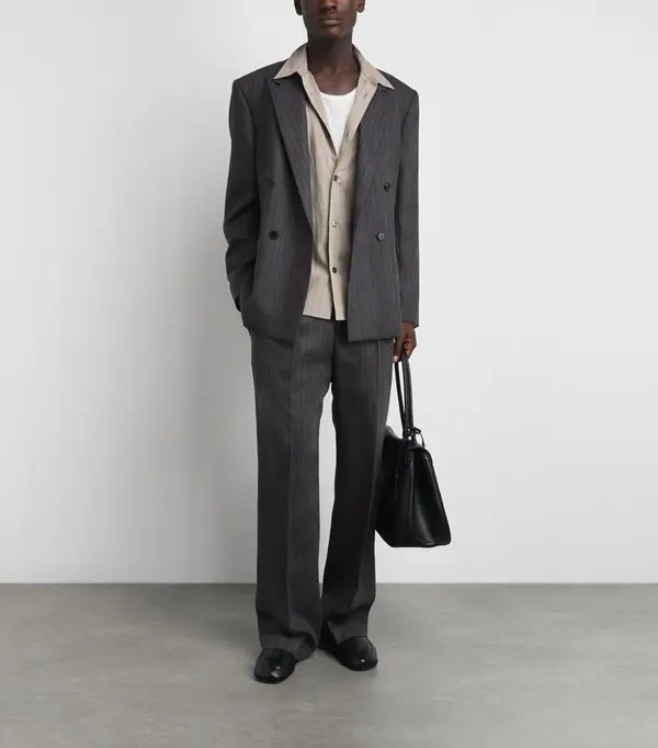 FRAME Wool Twill Pinstripe Blazer