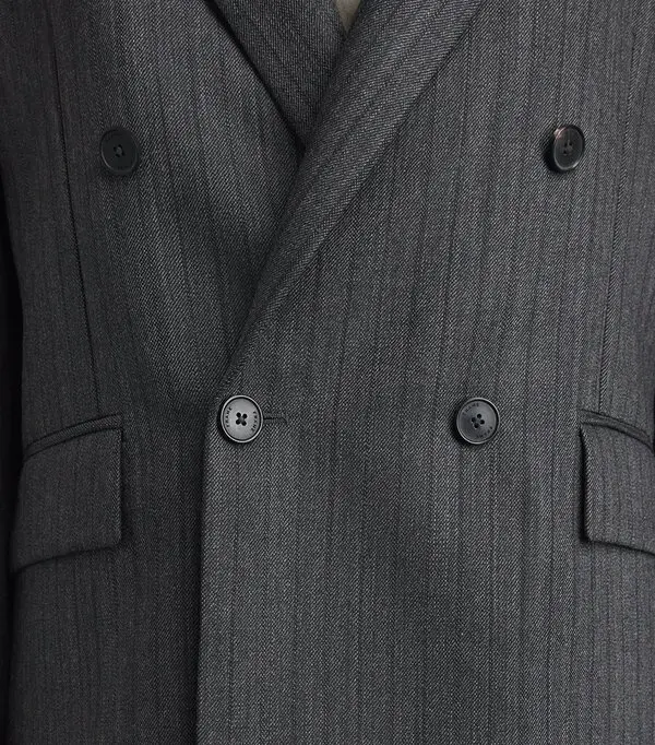 FRAME Wool Twill Pinstripe Blazer