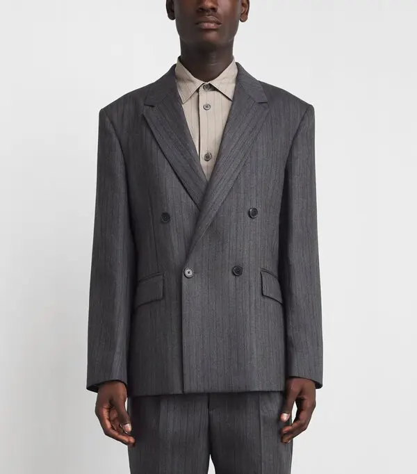 FRAME Wool Twill Pinstripe Blazer