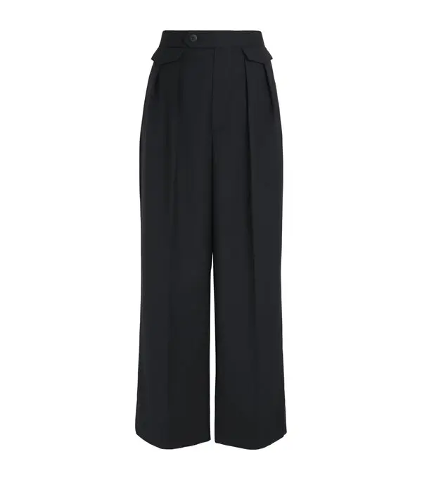 Issey Miyake Wool-blend Honest Ensemble Trousers - Black