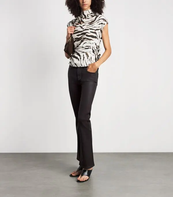 Paige Coated Laurel Canyon Bootcut Jeans