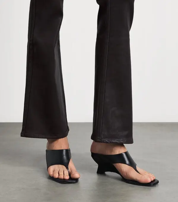 Paige Coated Laurel Canyon Bootcut Jeans