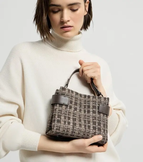 Brunello Cucinelli Small Tweed Essence Cross-body Bag