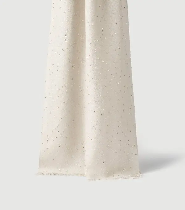 Brunello Cucinelli Cashmere-silk Embellished Scarf