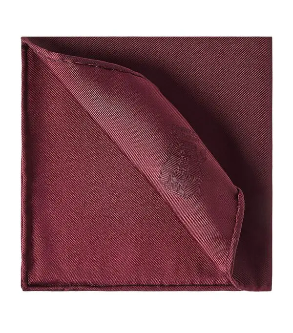 Brunello Cucinelli Silk Pocket Square - Grey