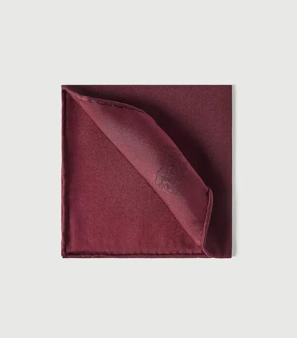 Brunello Cucinelli Silk Pocket Square - Grey