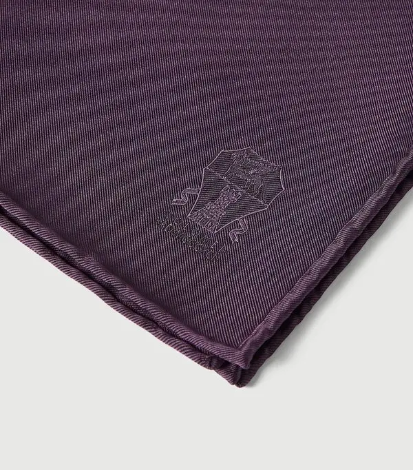 Brunello Cucinelli Silk Pocket Square - Purple