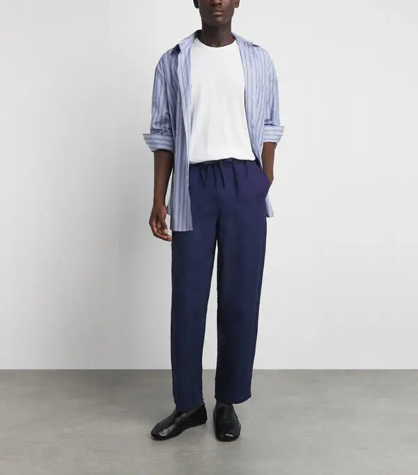 FRAME Linen Drawstring Trousers